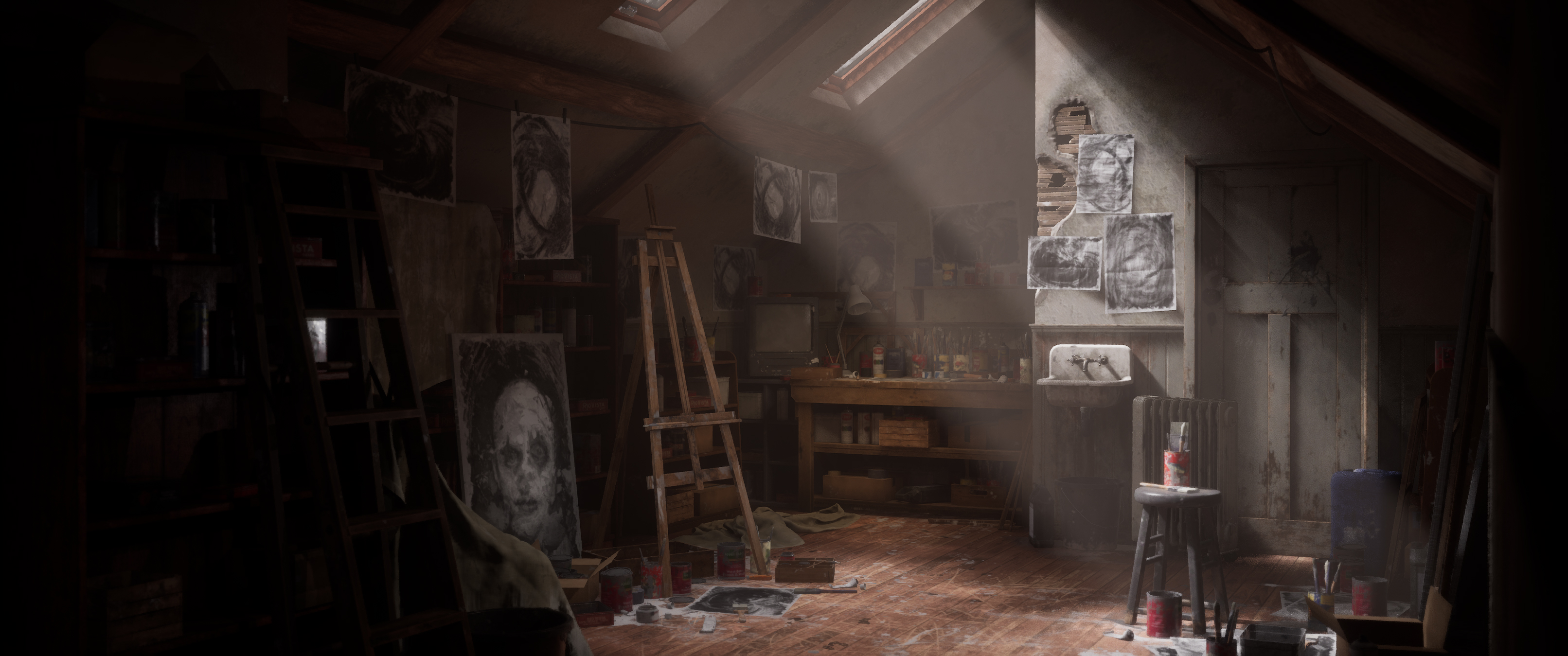 Horror Attic Scene | Fab