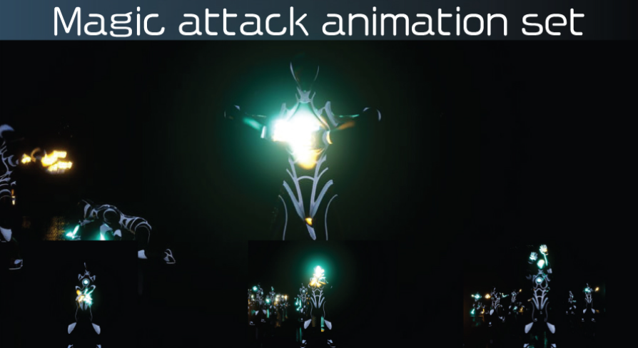 Magic attack animation set - [144 HD Mocap Animations] | Fab