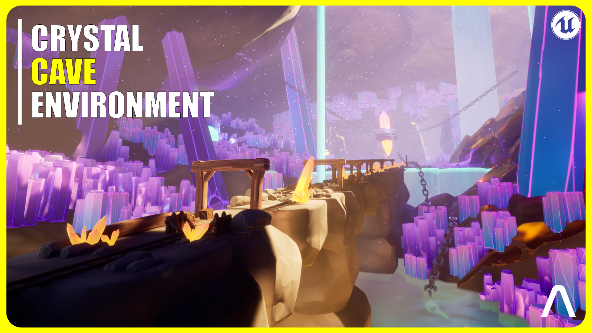 Stylized Modular Crystal Mine | Fab