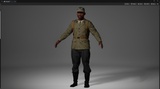 Desert Patrol Military Uniform with Structured Field Jacket Cap and ...