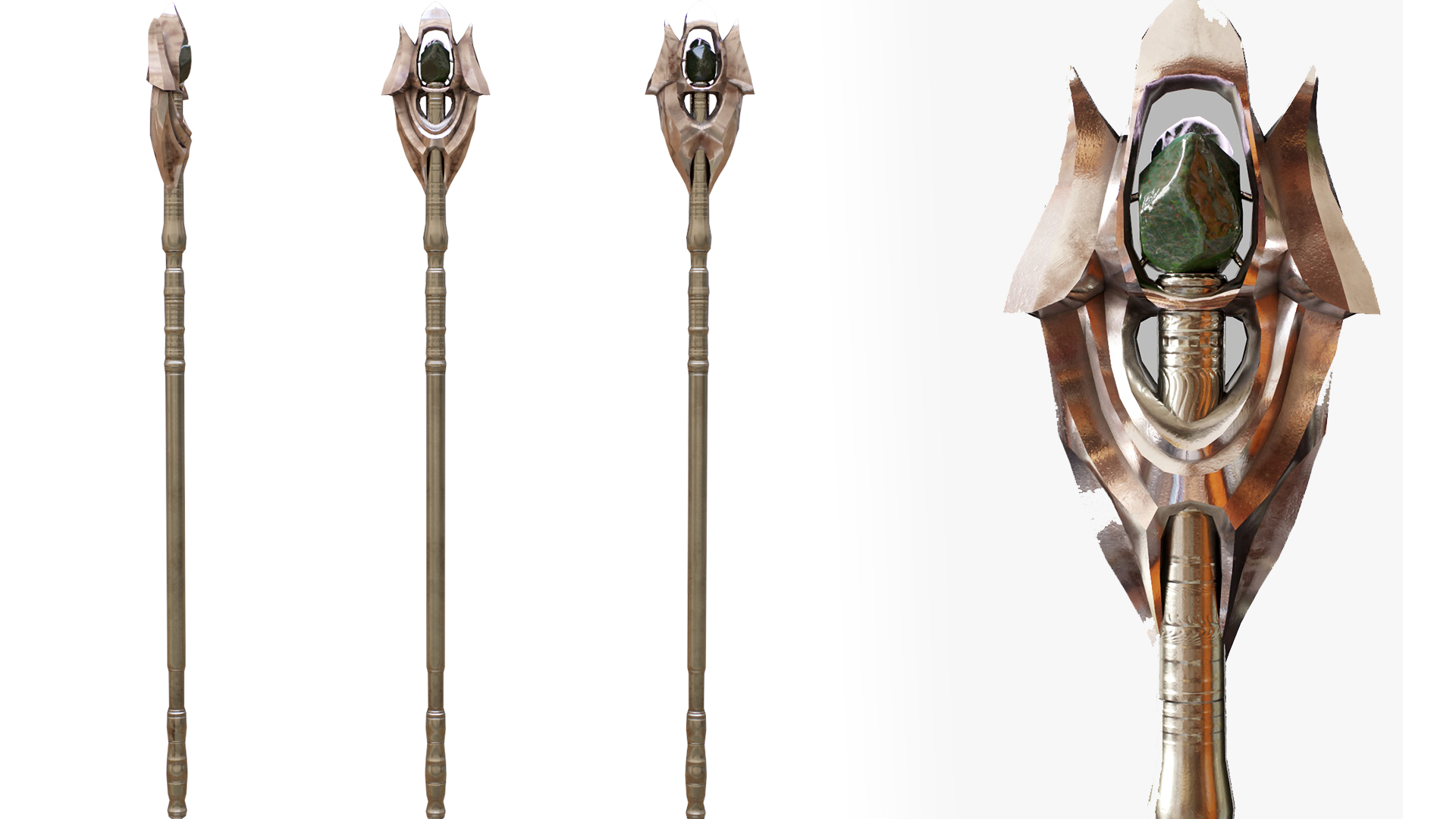 Witches Magic Staff Game Ready Low-poly 3D model | Fab