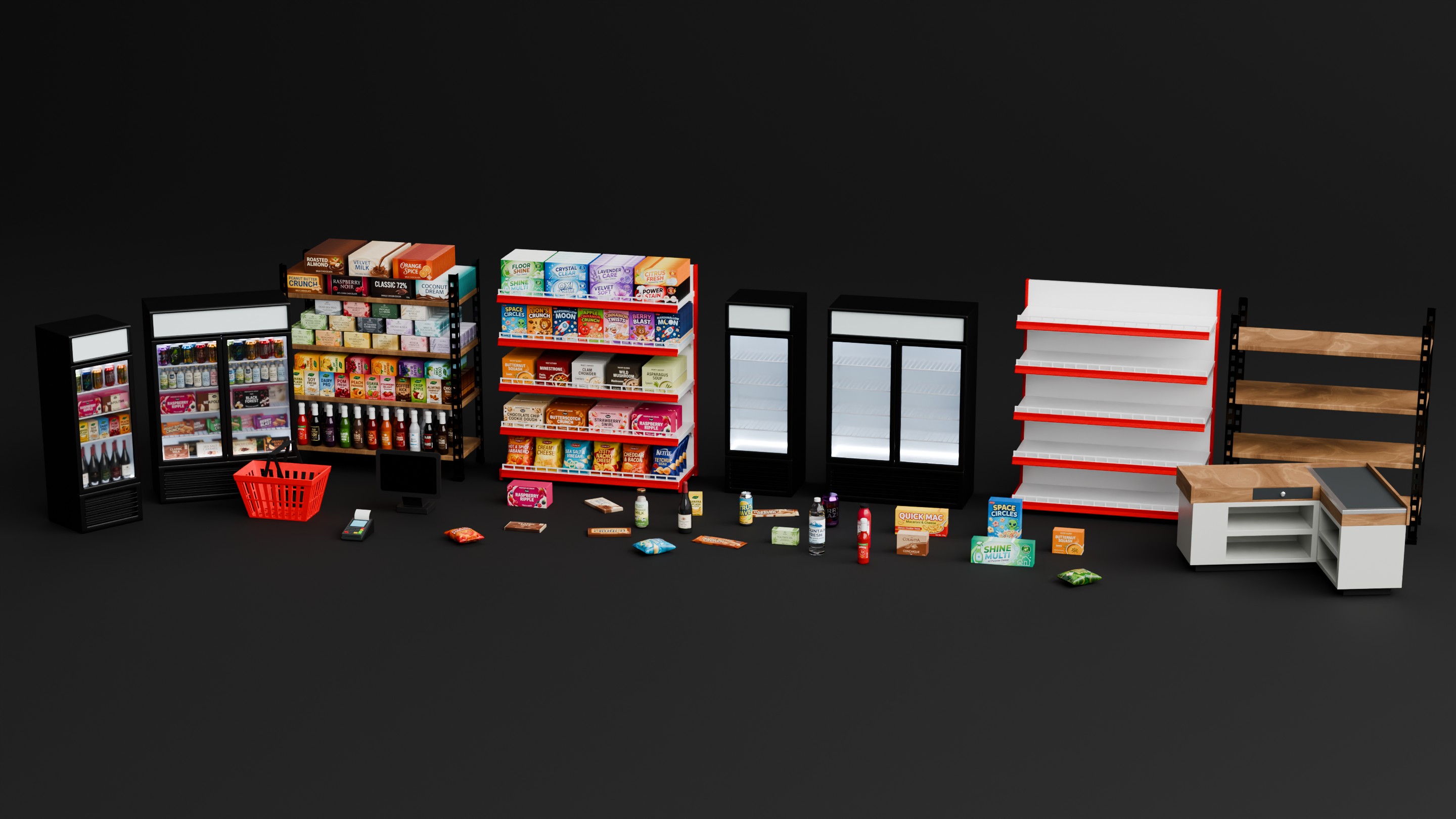 Low Poly Retail Store Asset Pack | Fab