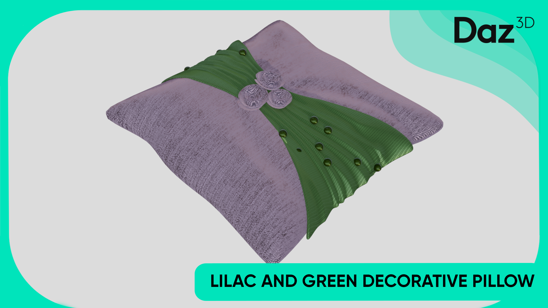 Lilac and Green Decorative Pillow | Fab