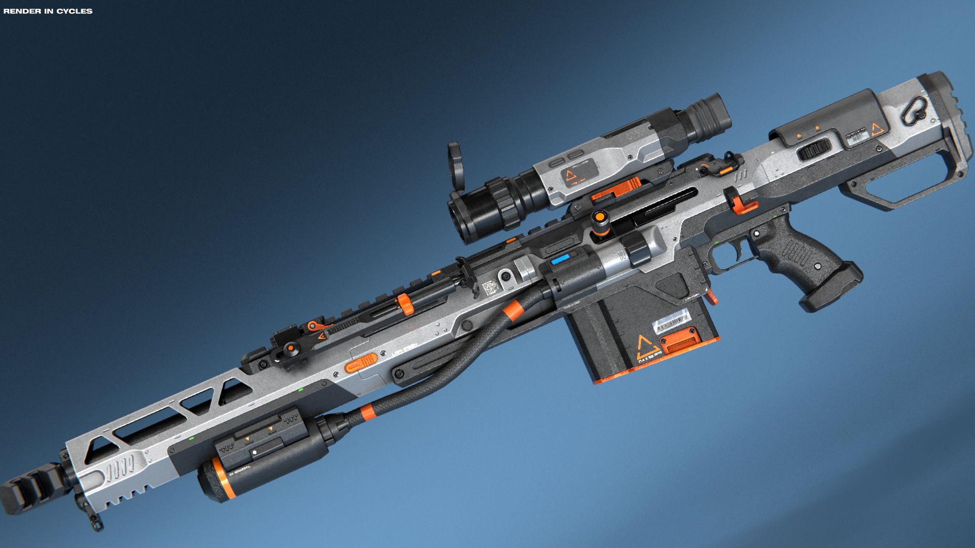 Sniper Rifle Concept By Sniper Rifle Sci Fi Concept 3D Model By