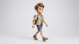 Stylized Explorer Boy Character – T-Pose | Game Ready 3D Model ...