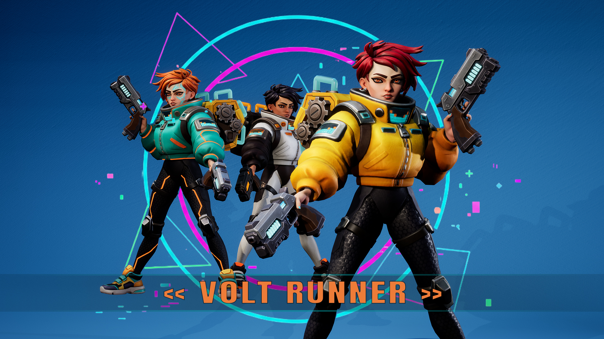 Volt Runner – Stylized Sci-Fi Female Character (3 Skins Pack, Game ...