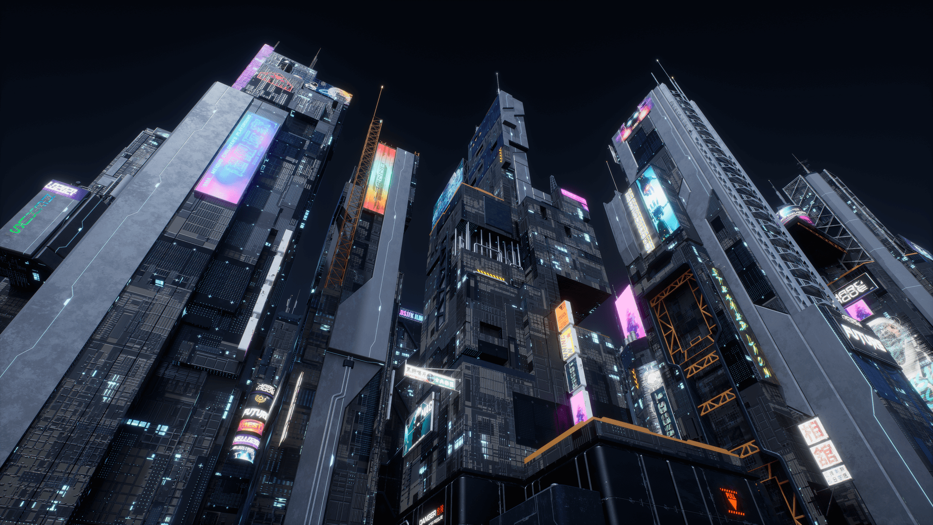 Futuristic Buildings Night