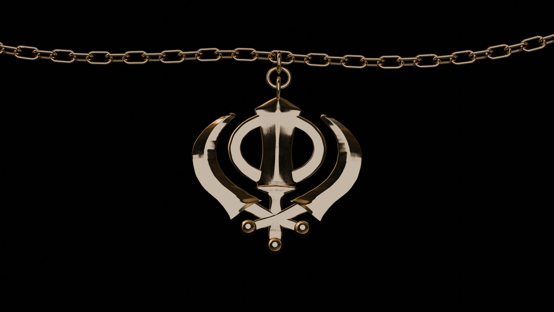 Sikh Khanda Chain Necklace | Fab