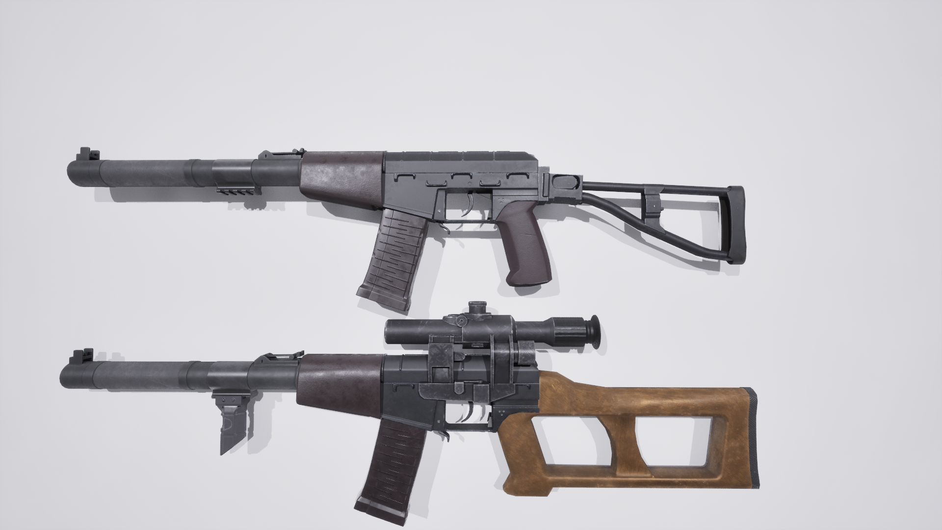 VSS & VAL Tactical Duo – Skinned & Animated for FPS Game Integration | Fab