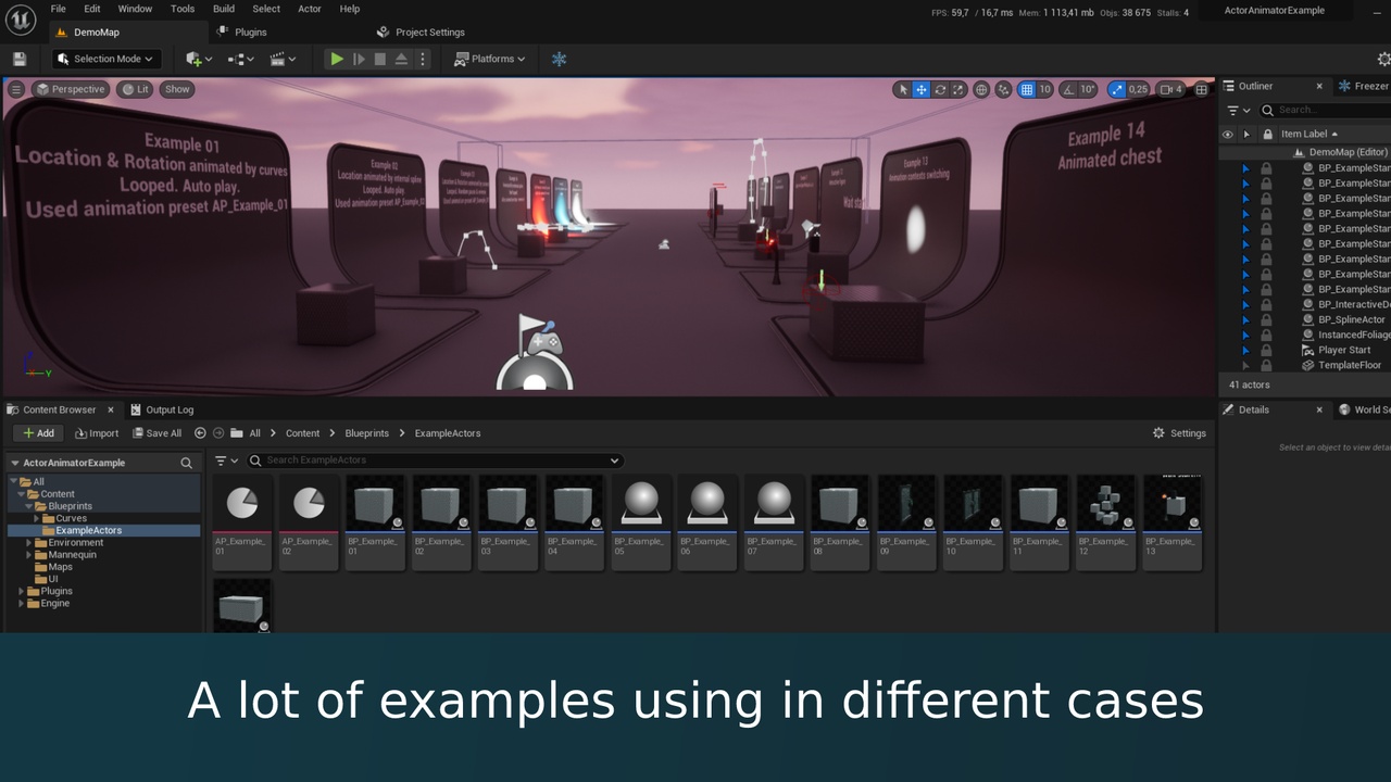 Actor animator - animate any actor using curves and splines