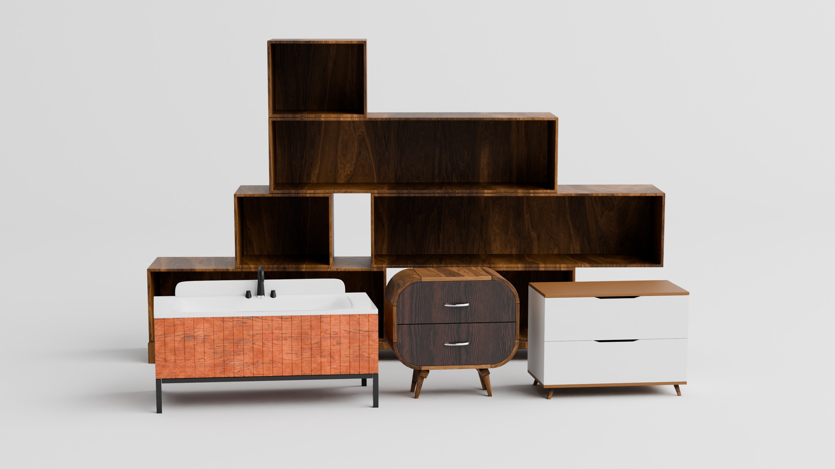 Modular Wooden Storage & Cabinet Pack | Fab