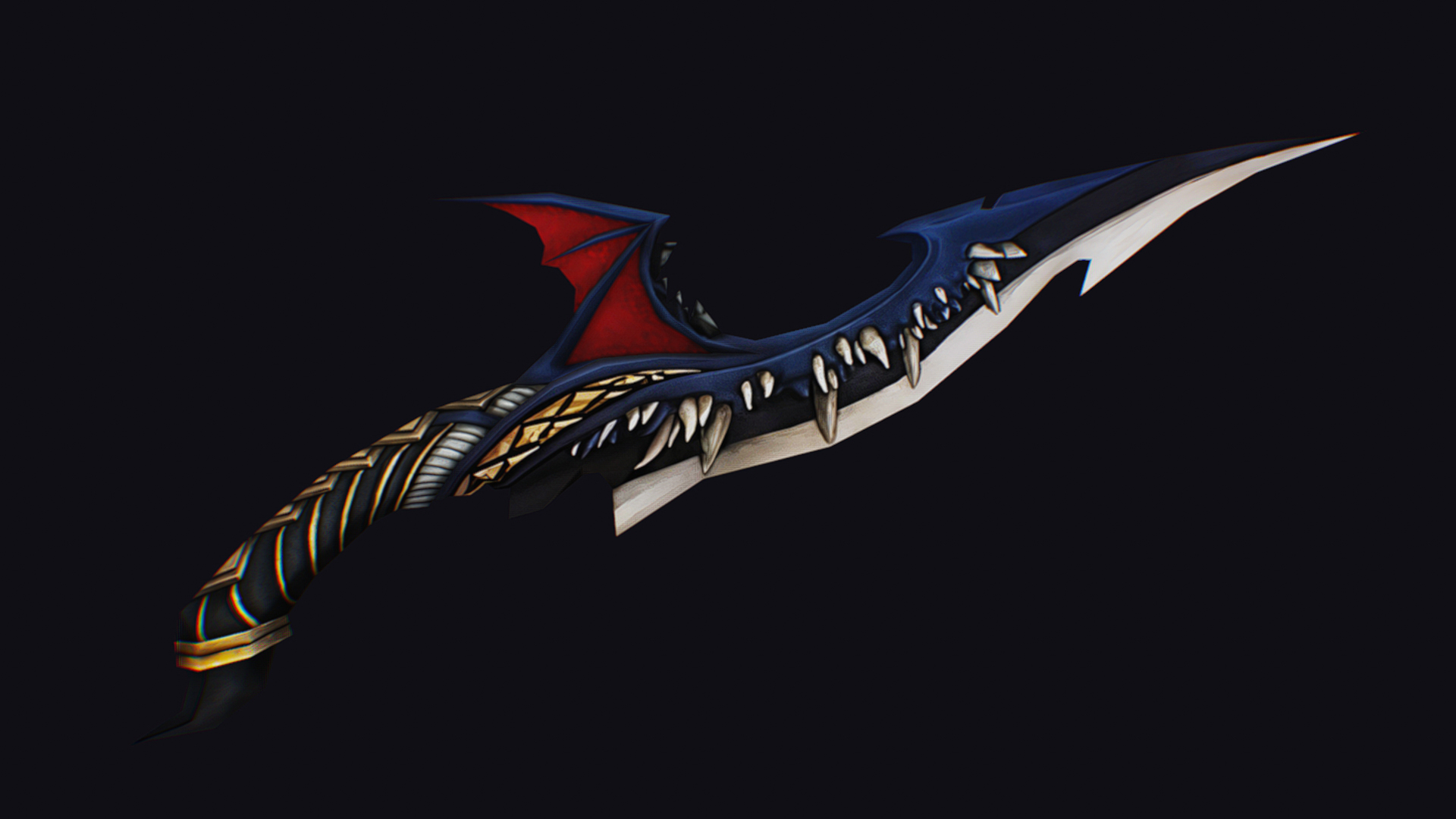 Dagger Dragon Jaw Teeth Short Blade Sharpener Wedge Grinding | Fab