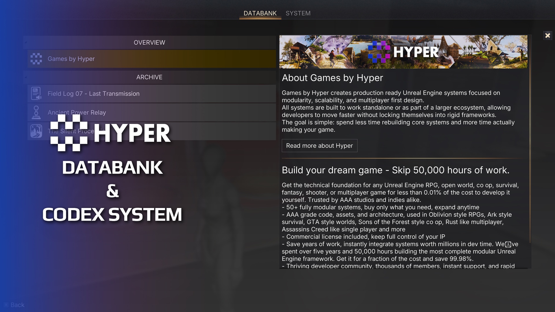Hyper Databank & Codex System v4 | Fab