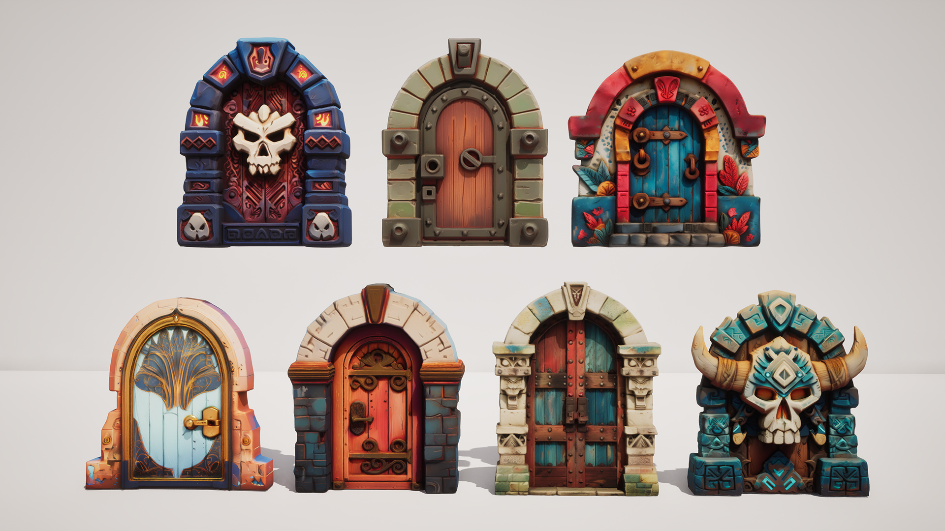 Free Stylized Fantasy Doors Pack | Fab