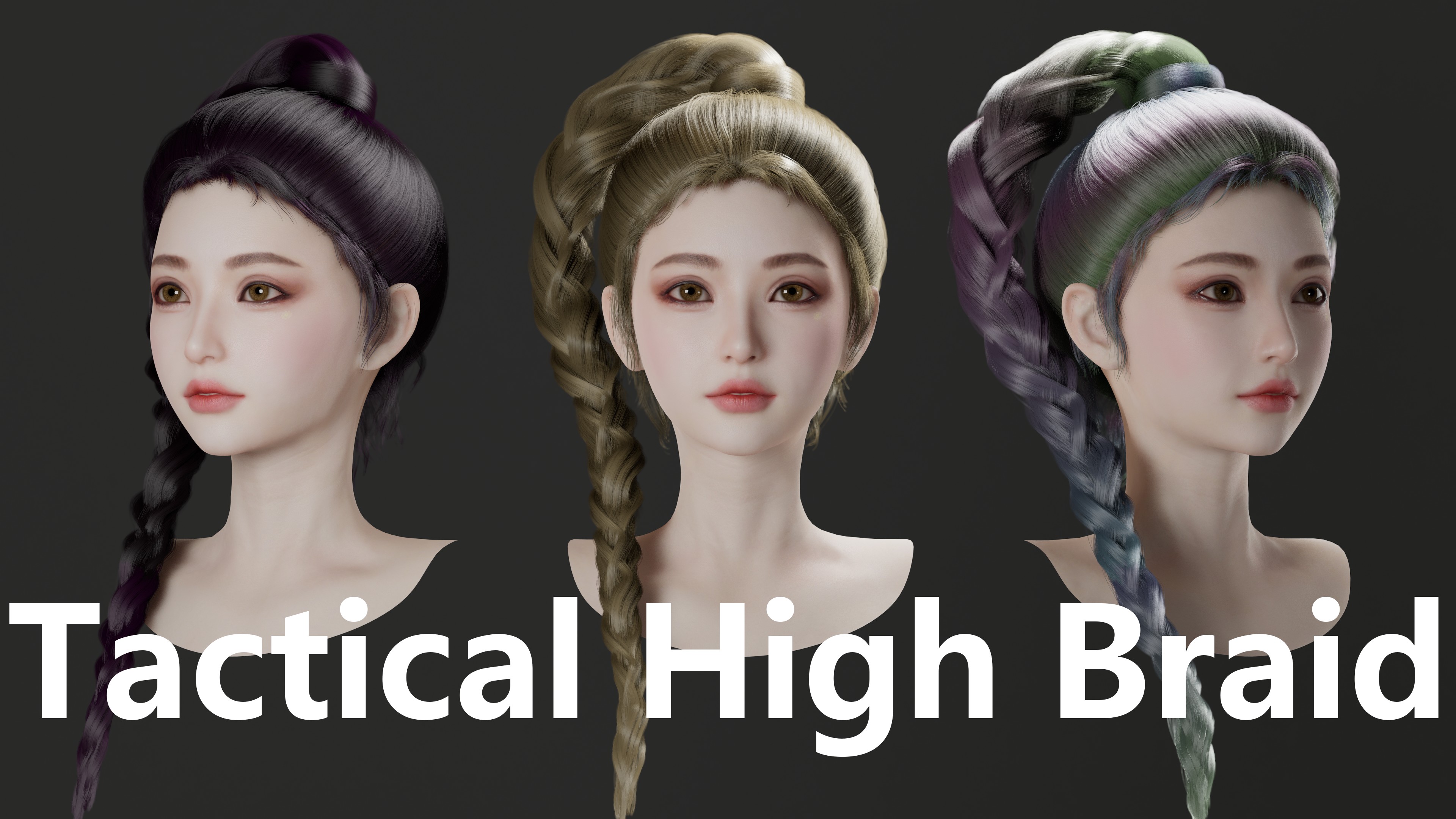 Tactical High Braid For MetaHuman | Fab