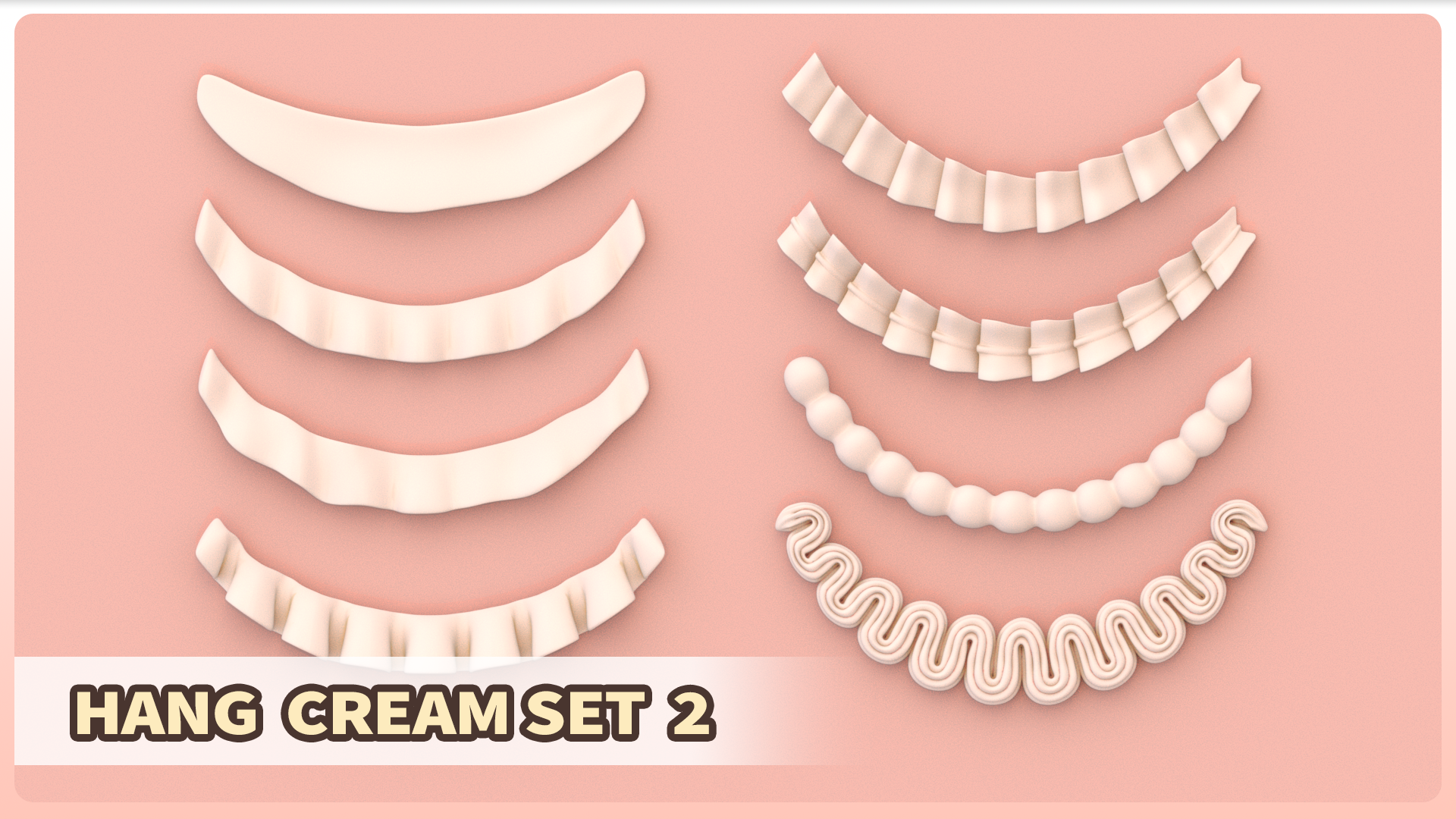 Cream Set 2 - Hang Piping Cream | Fab
