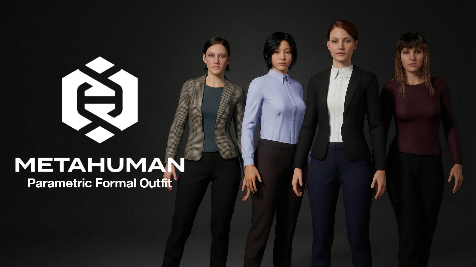Parametric Female Formal Outfit for MetaHuman Pack Vol 01 - Metahuman ...