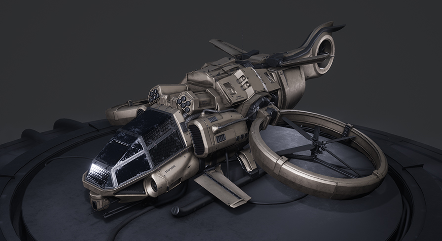 Futuristic Gunship