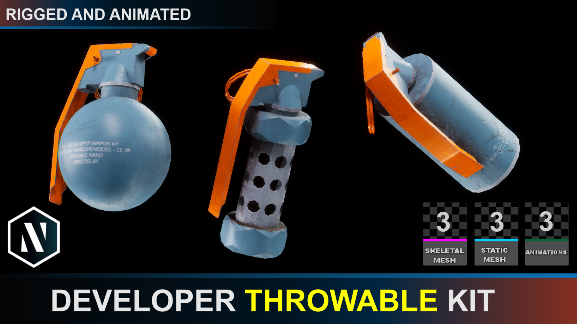 Developer Throwable kit - Grenade Pack | Fab