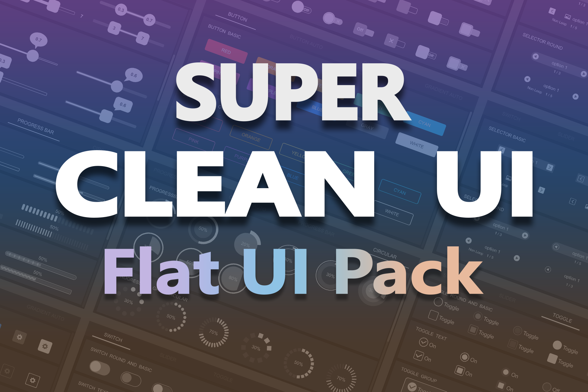 Super Clean UI - Flat Pack | Fab