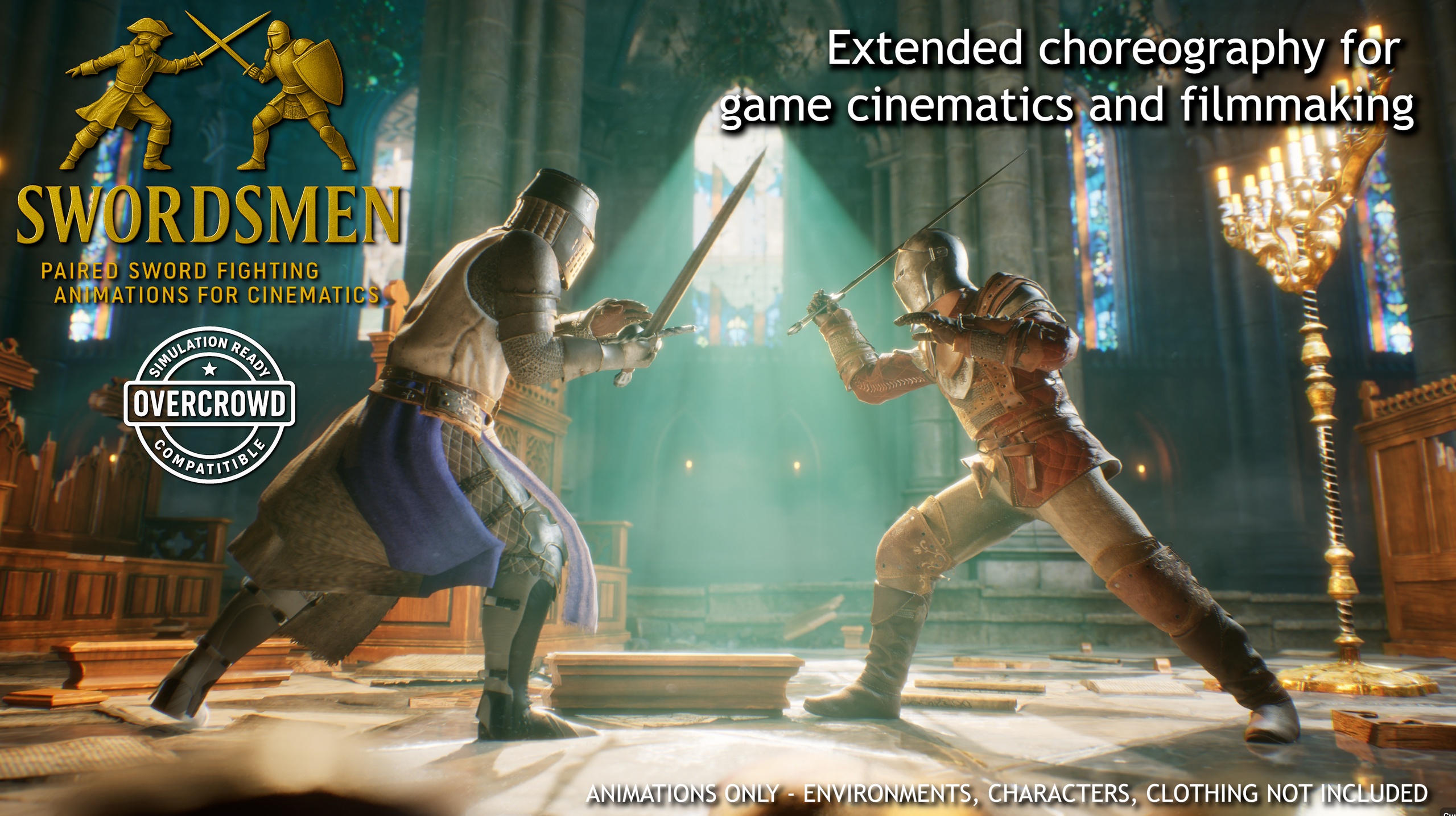 SWORDSMEN - Paired Sword Fighting Animations for Cinematics | Fab