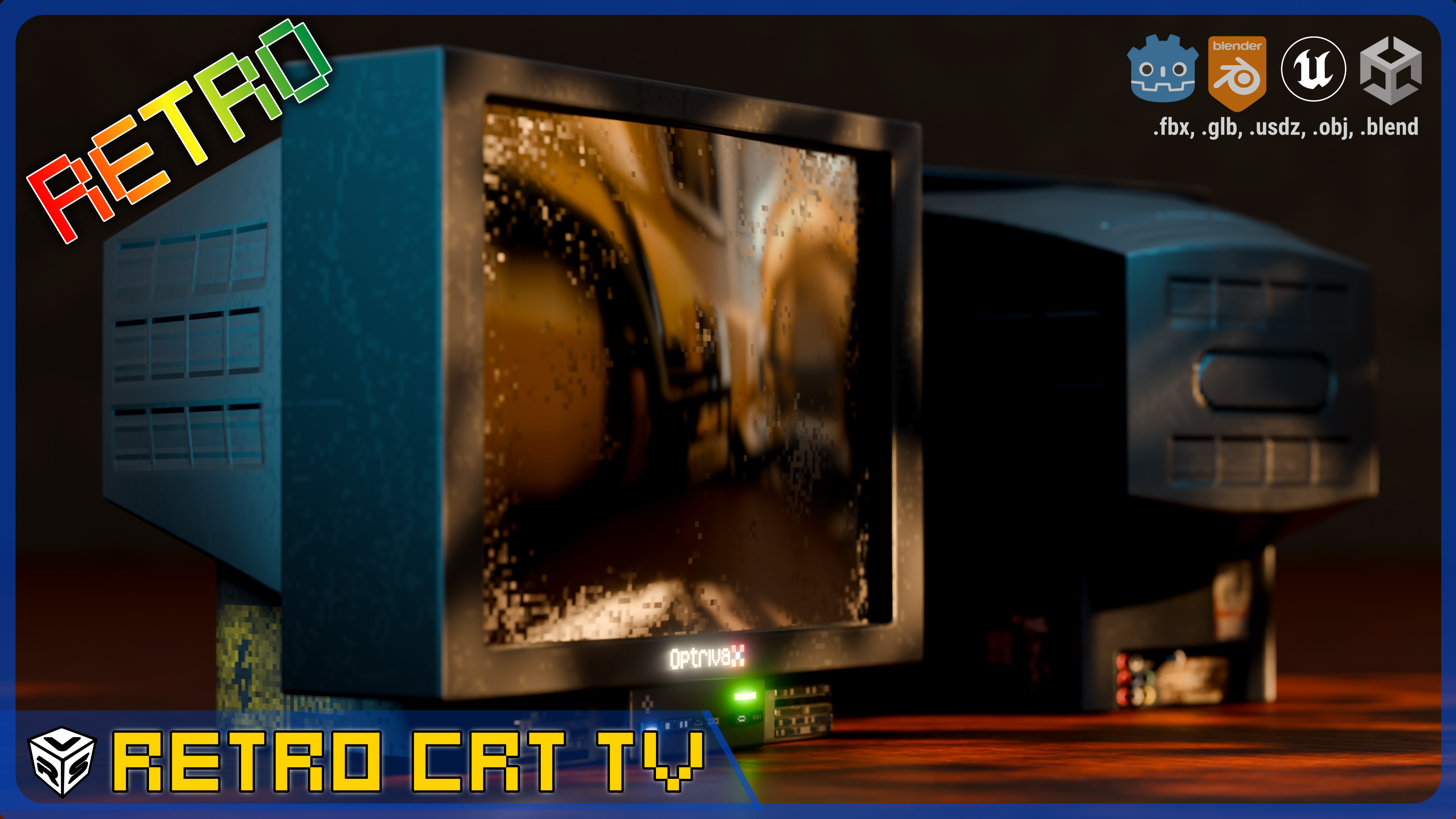 Retro CRT TV (1990s) - Low-Poly, Game-Ready, PBR, LoFi | Fab