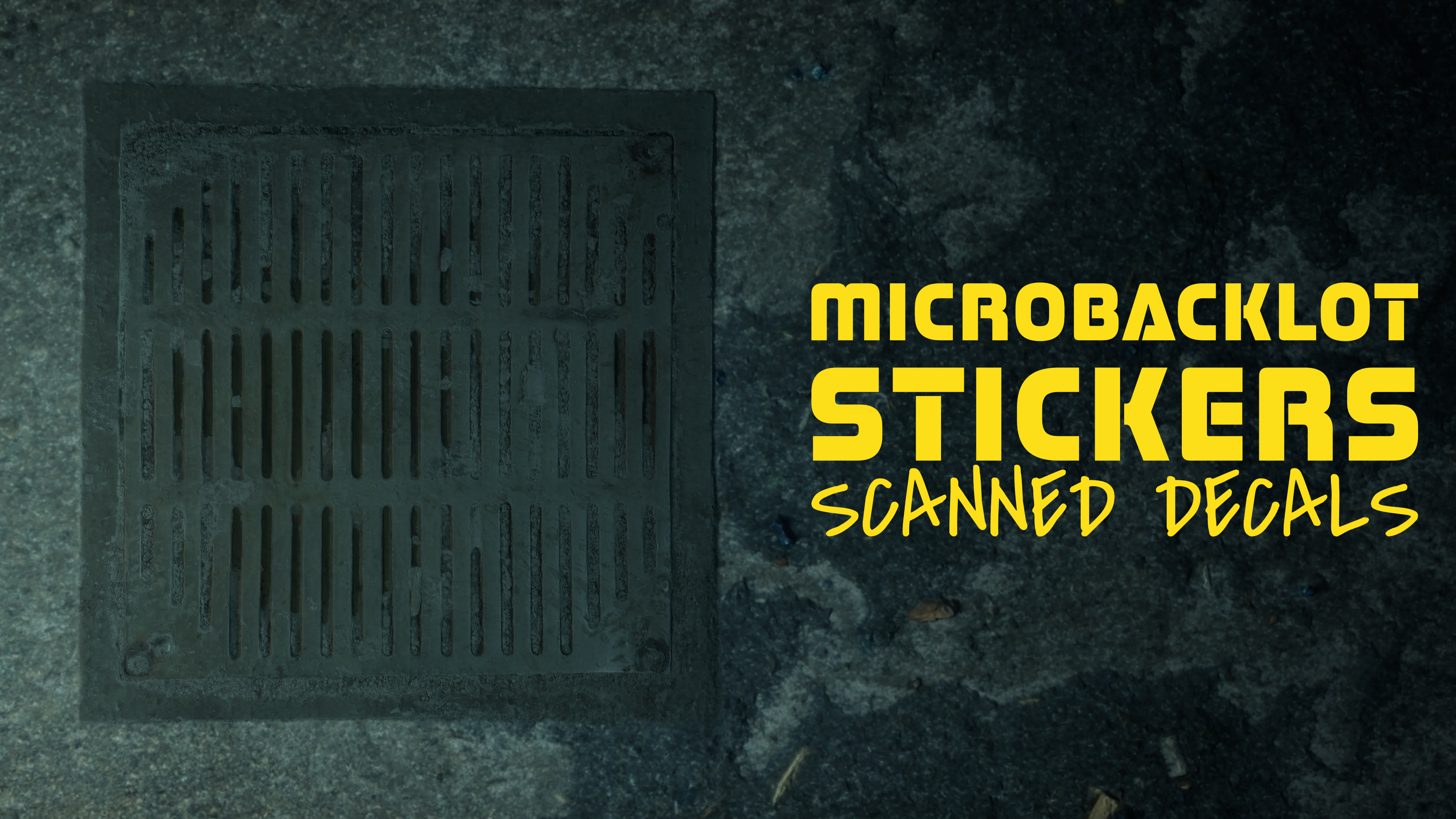 MICROBACKLOT | STICKER // Crusty Rusted Square Metal Floor Drain ...
