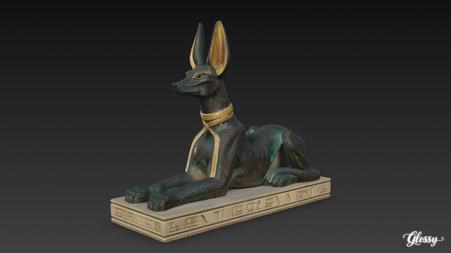 Egyptian Statue Anubis Jackal 02 | Fab