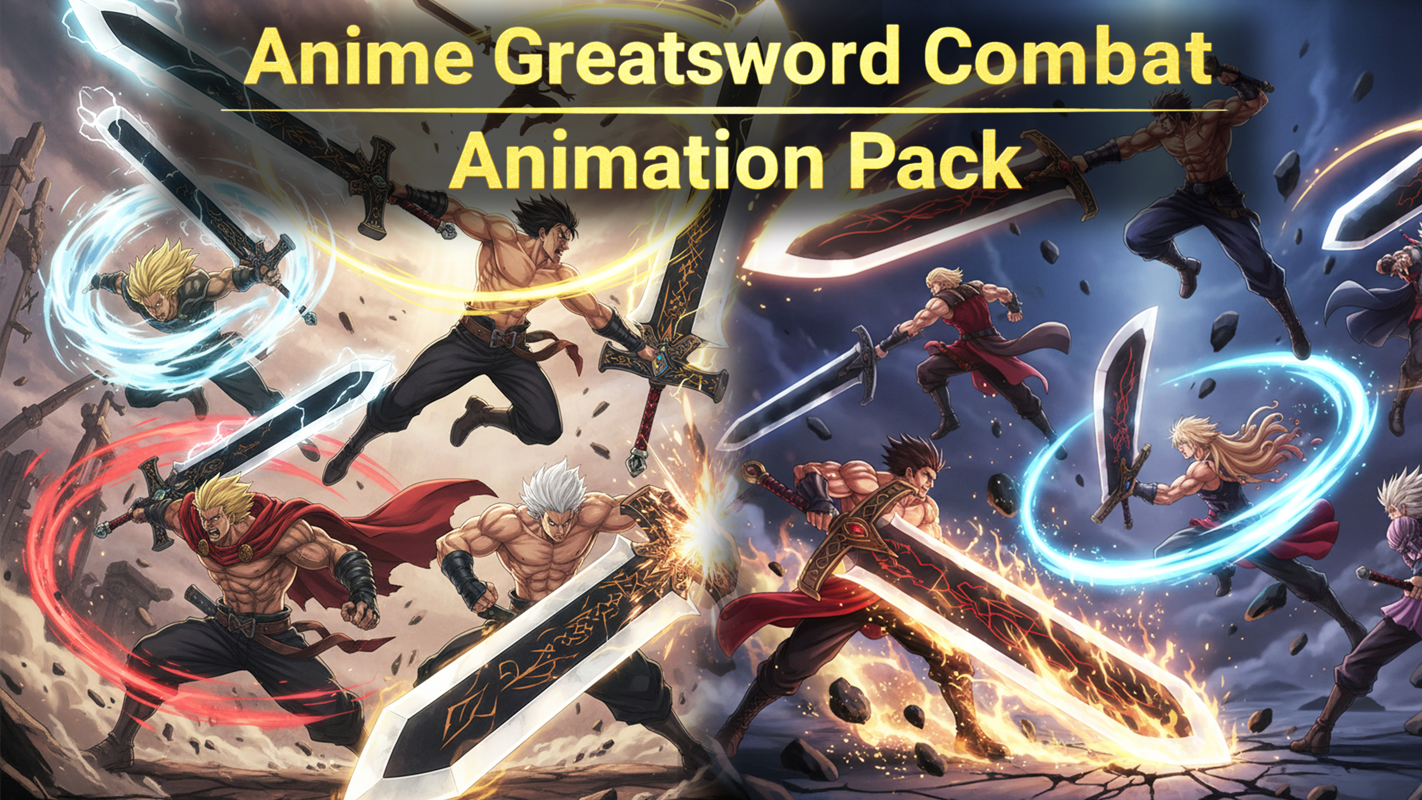 Anime Greatsword Combat Animation Pack | Fab
