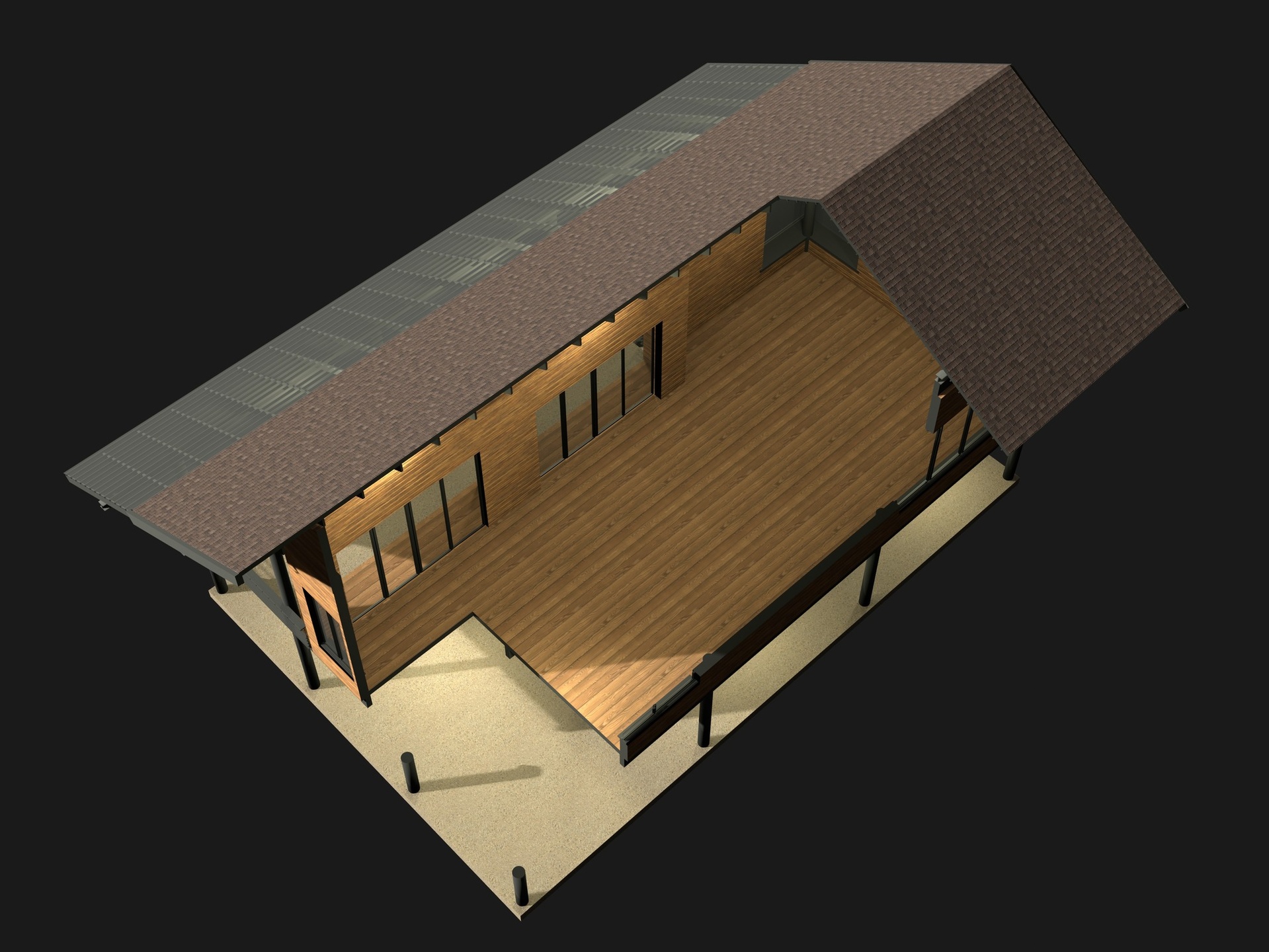 Tropical house in cutaway section 25-07 | Fab