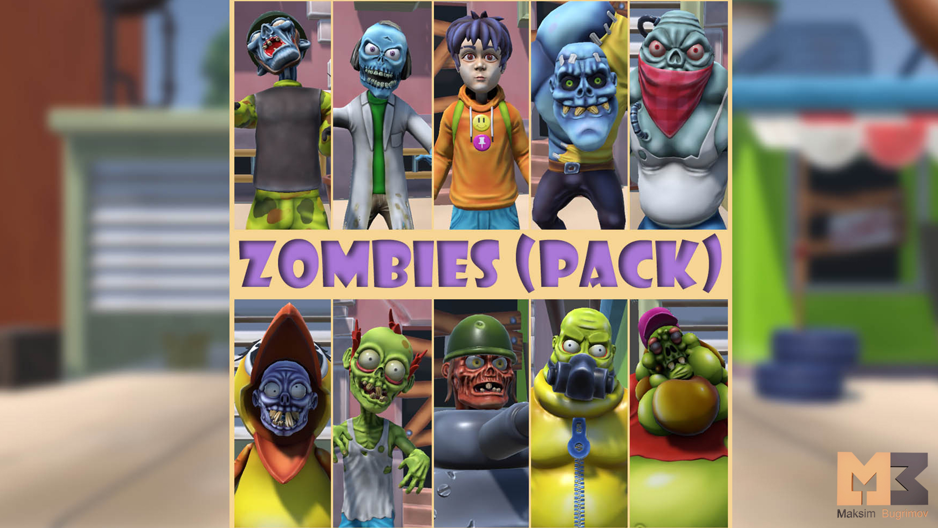 Cartoon Zombies (Pack) | Fab
