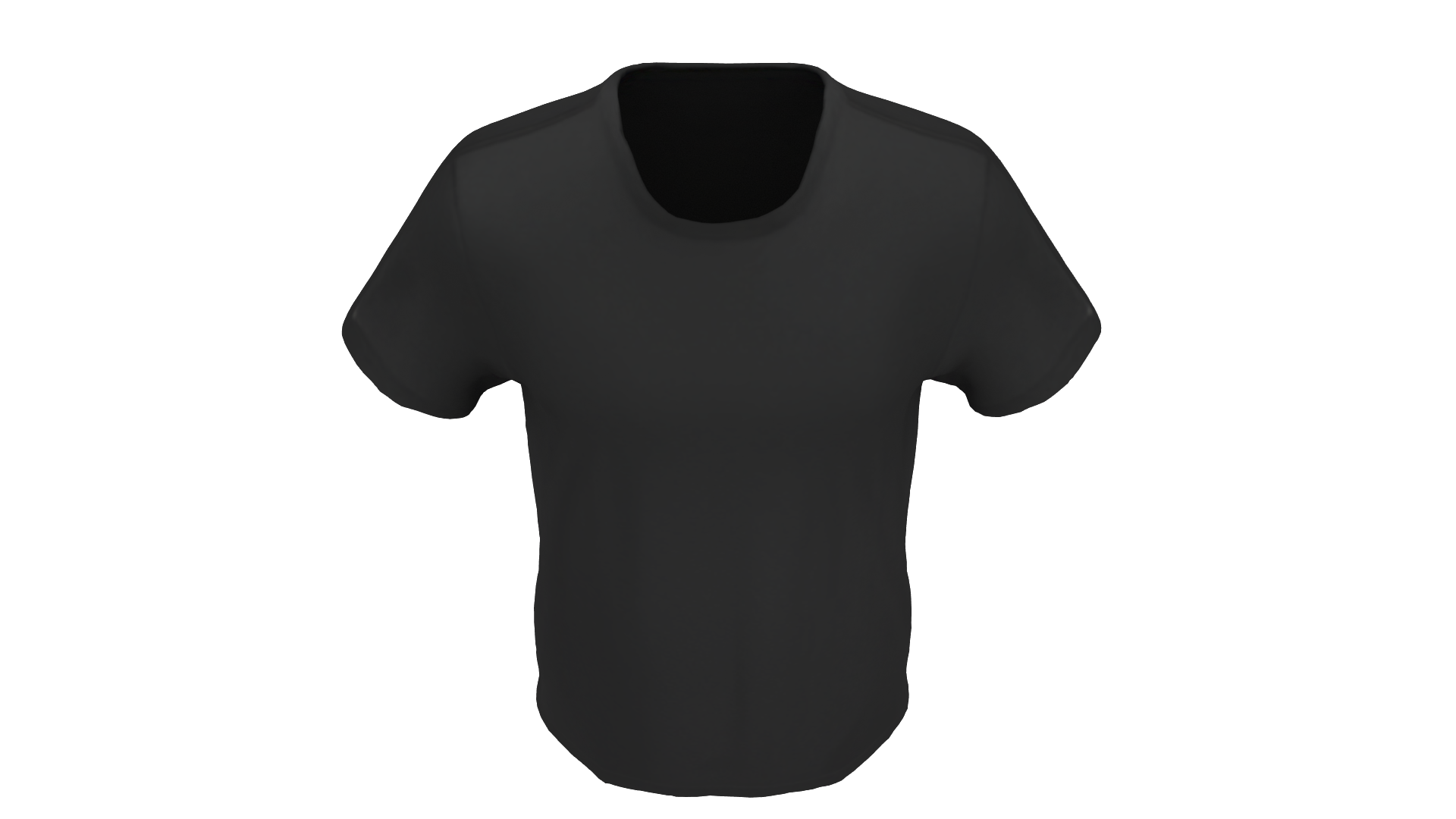 Realistic Black T-Shirt 3D Model – Unwrapped UV, Diffuse Only, | Fab