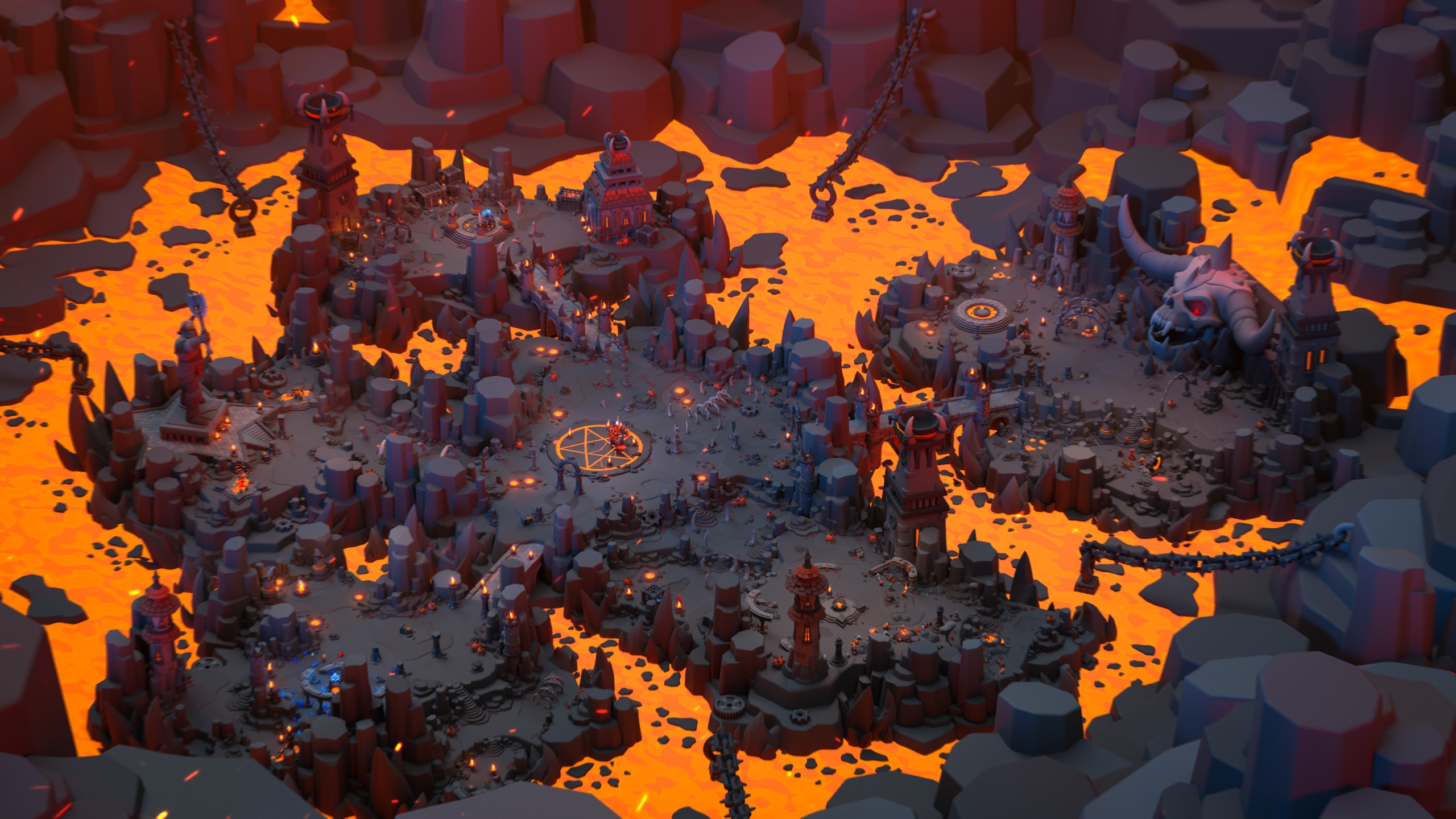 Inferno World - Low Poly 3D Models Pack | Fab