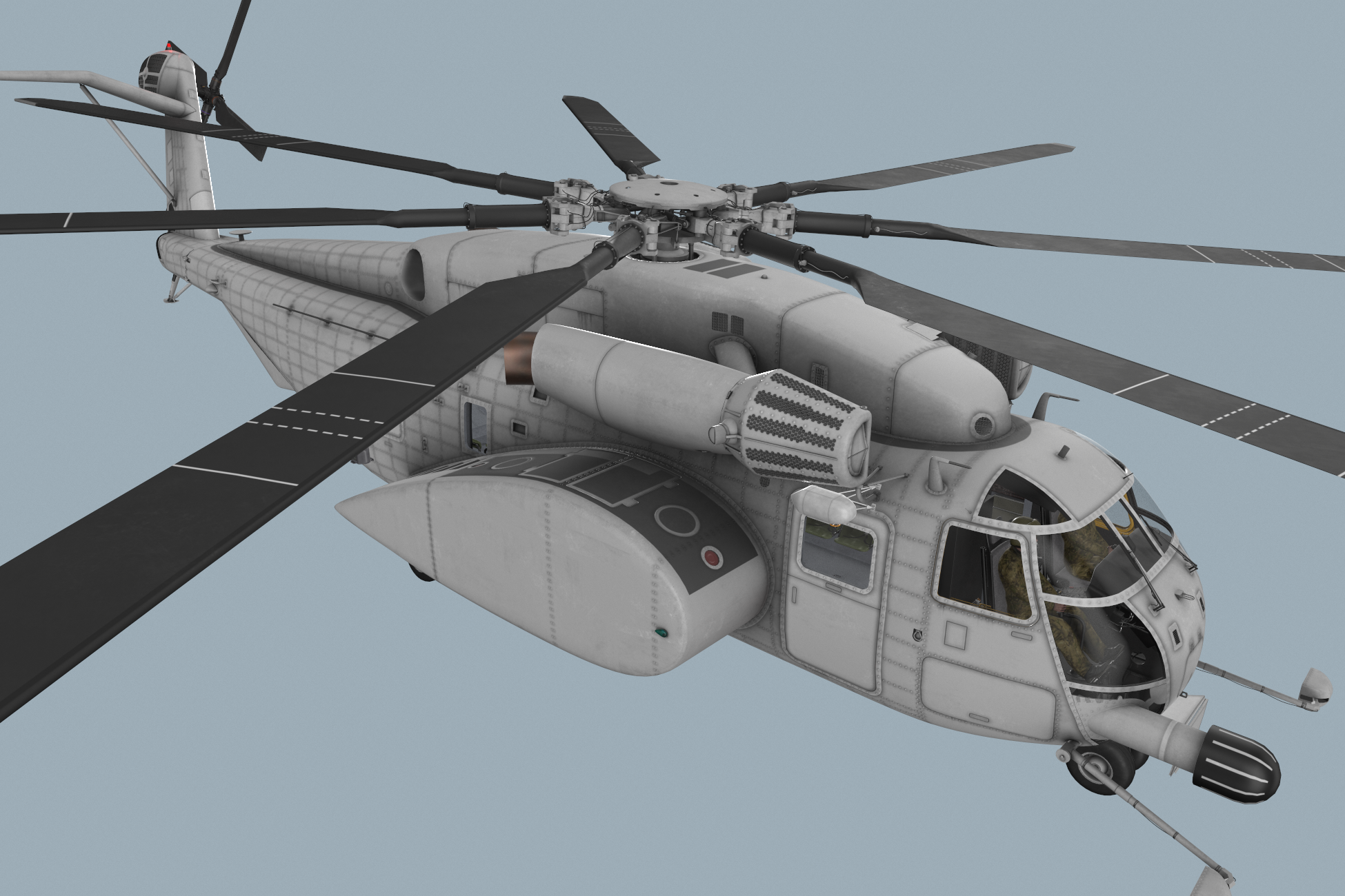 Transport Helicopter Marine Blank Livery Basic Animation (257) | Fab