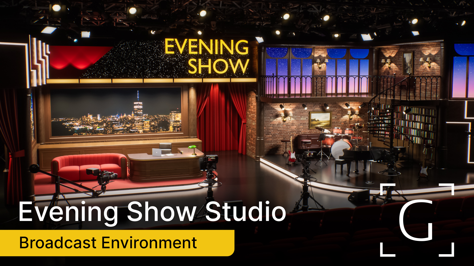 Late Night Talk Show Studio Stage | Fab