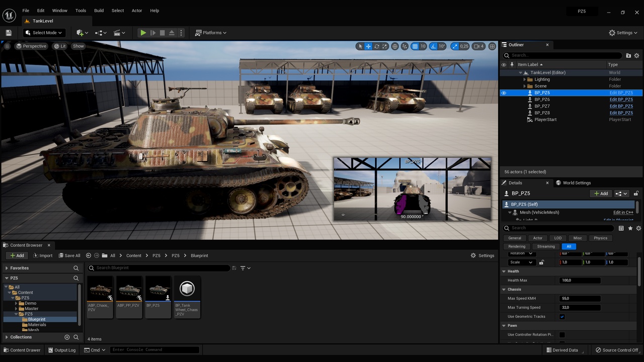 Tank Drivable Pz.V Battle Tank | Fab