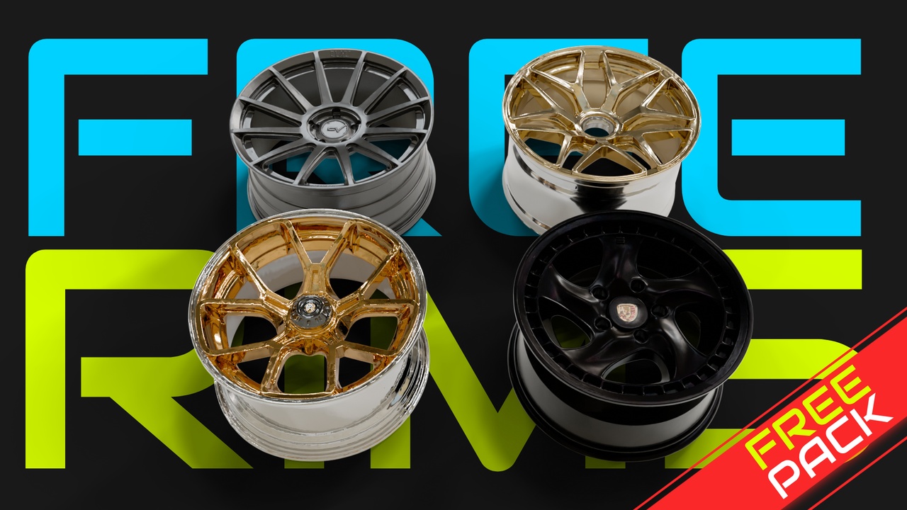 Free Wheels & Rims Pack - High Poly | Fab