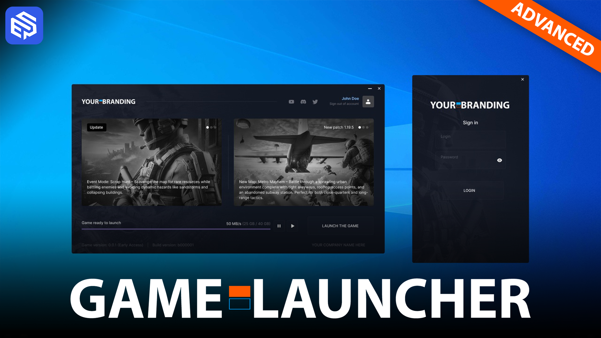 Game/Application Launcher - Desktop System | Fab