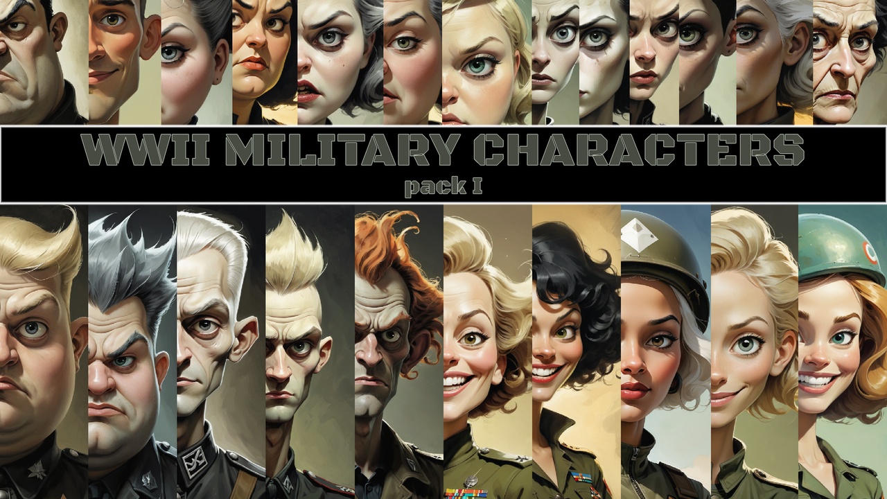 WWII Military Characters: Pack 01 | Fab