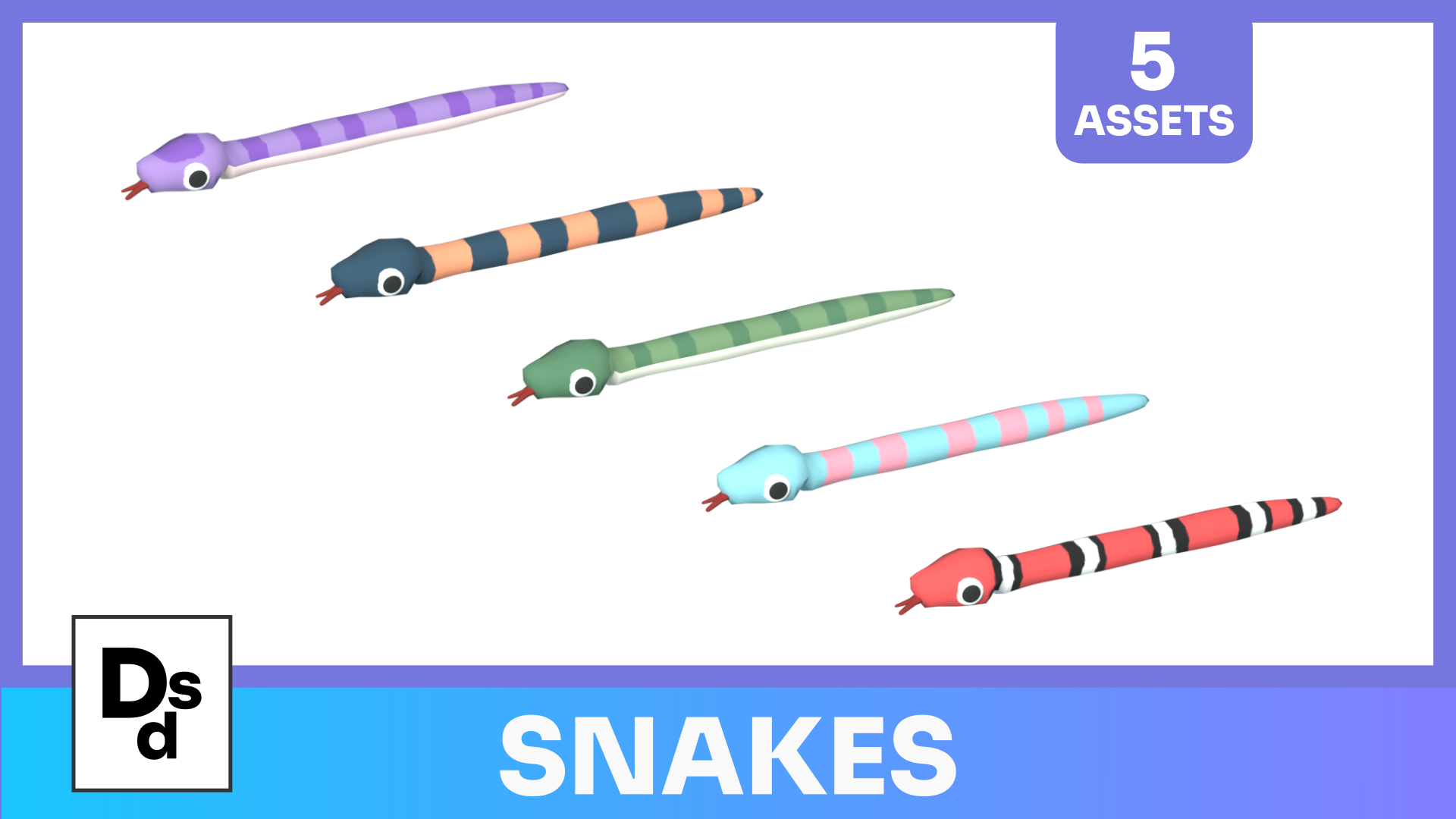 Low Poly Snakes - Asset Pack | Fab