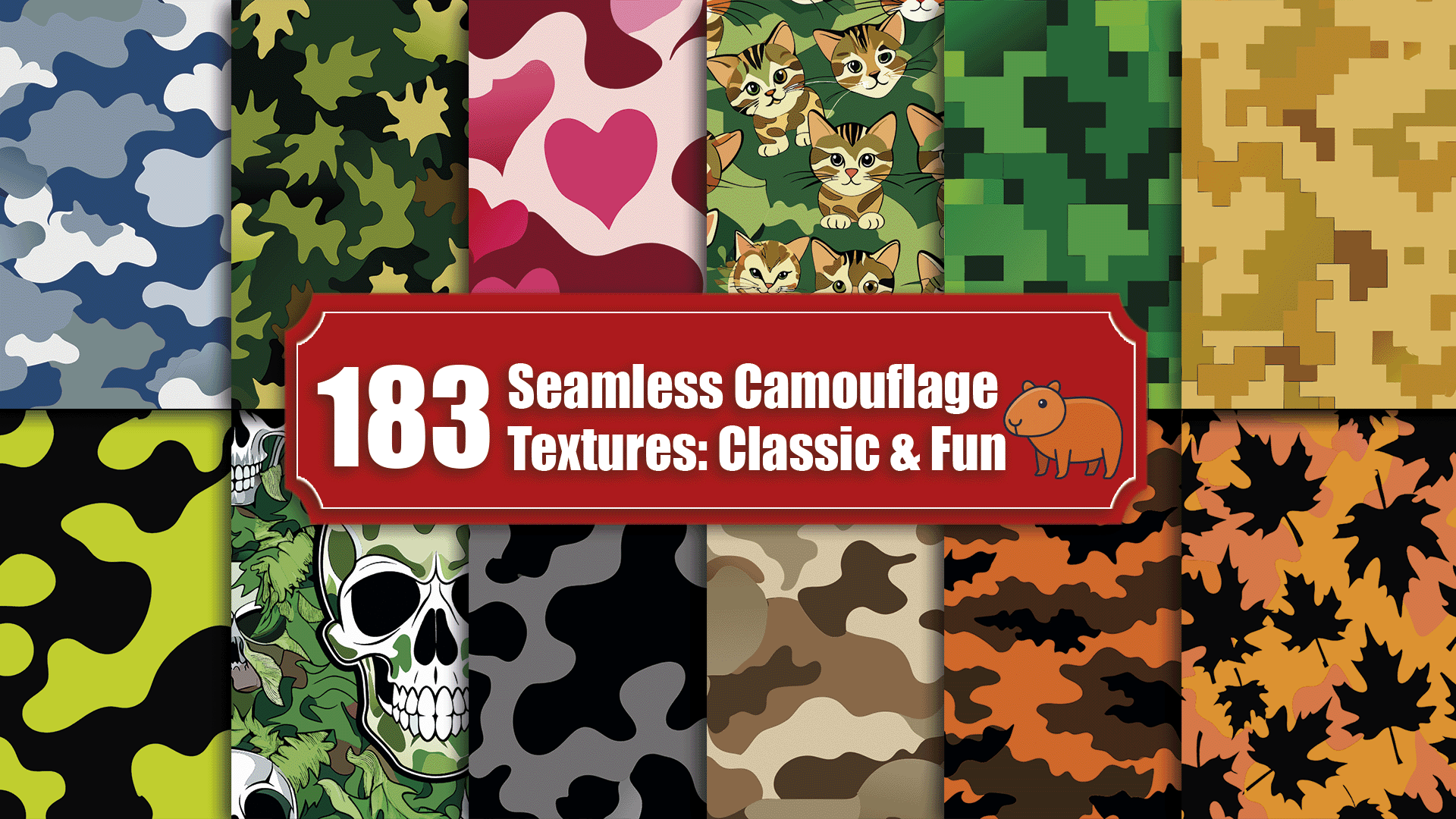 183 Seamless Camouflage Textures: Classic & Fun Variants | Fab