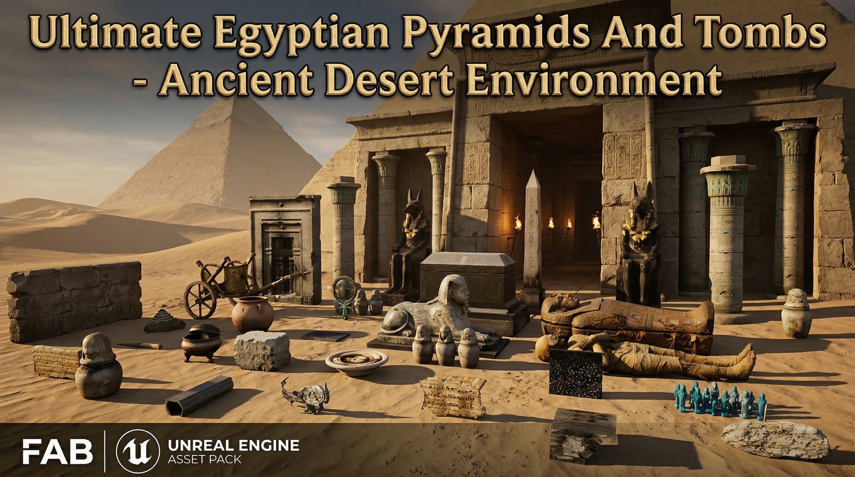 Ultimate Egyptian Pyramids And Tombs - Ancient Desert Environment | Fab