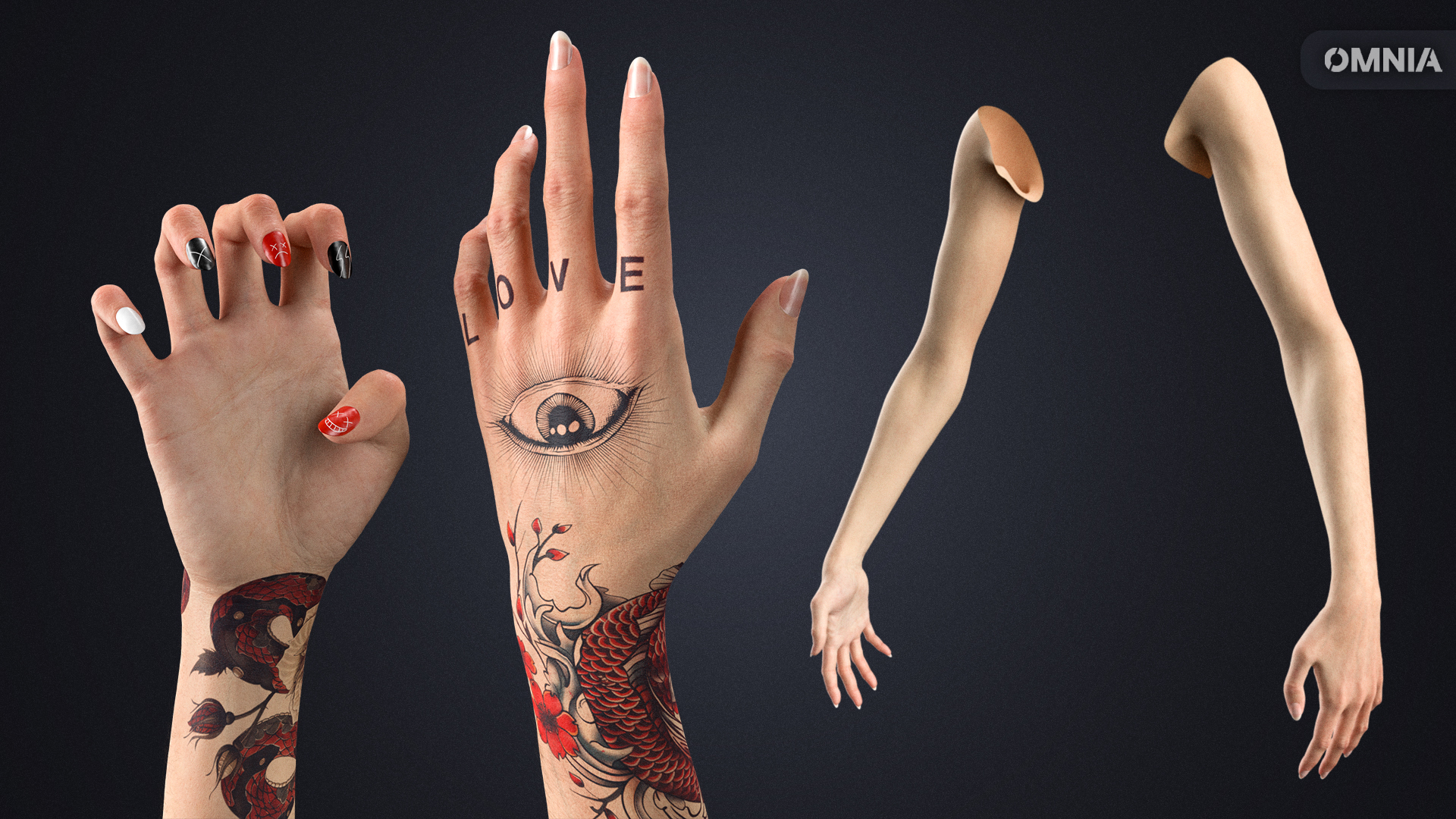 Realistic Female Arms | Customizable Edition | Fab