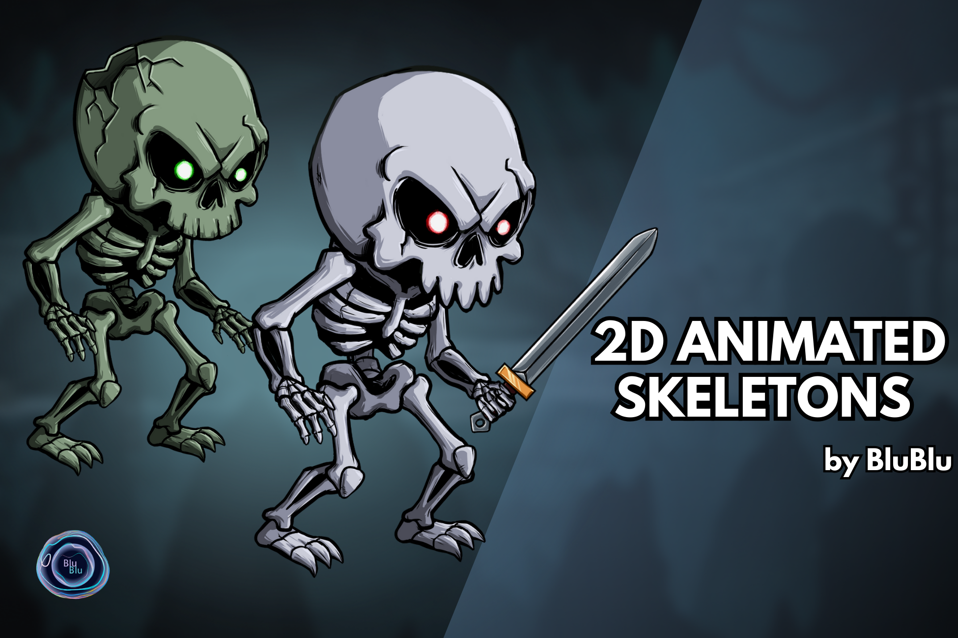 2D Animated Skeletons | Fab