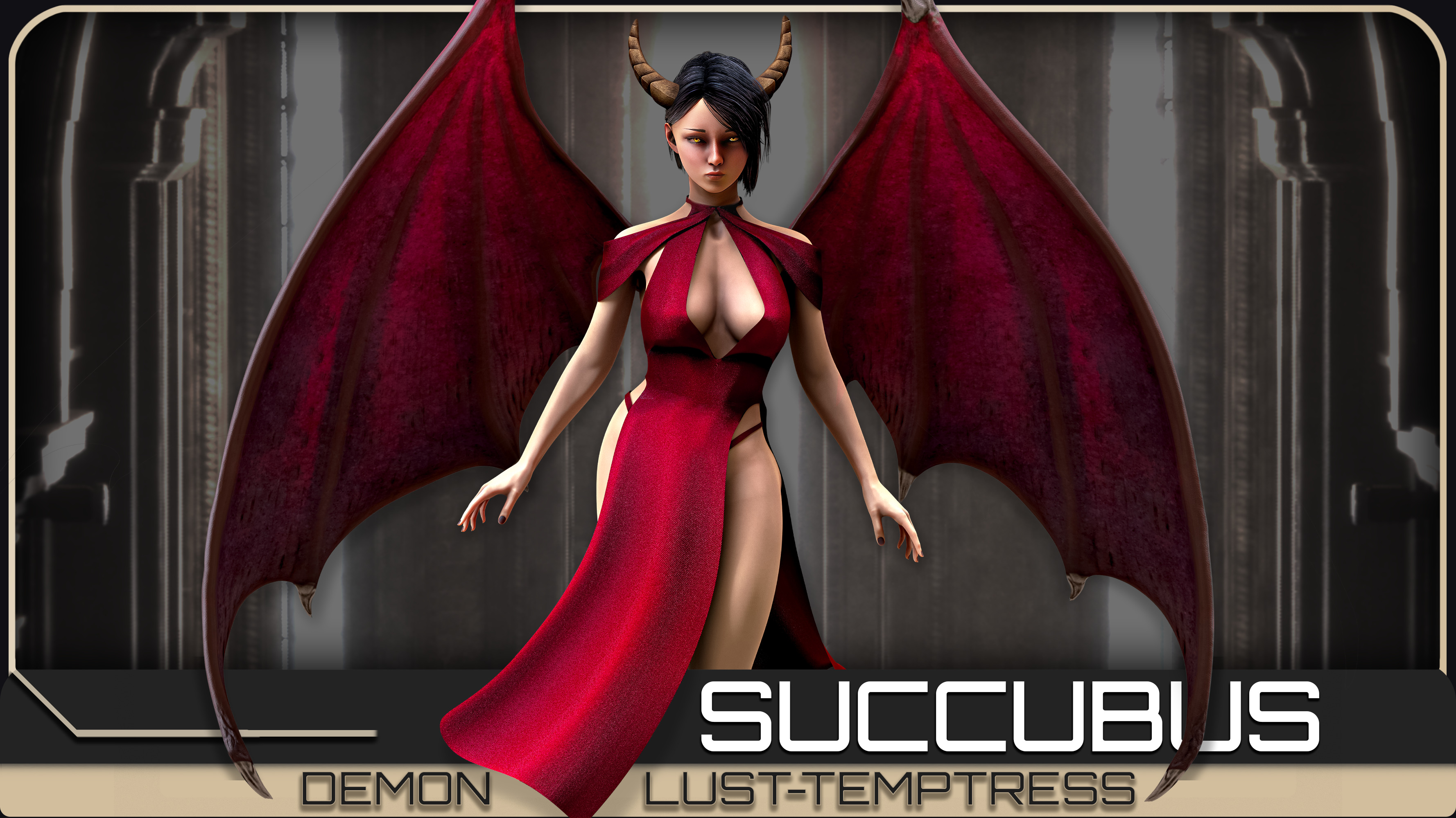 Succubus Female Realistic Fantasy Demon Enemy Cute Girl Animated