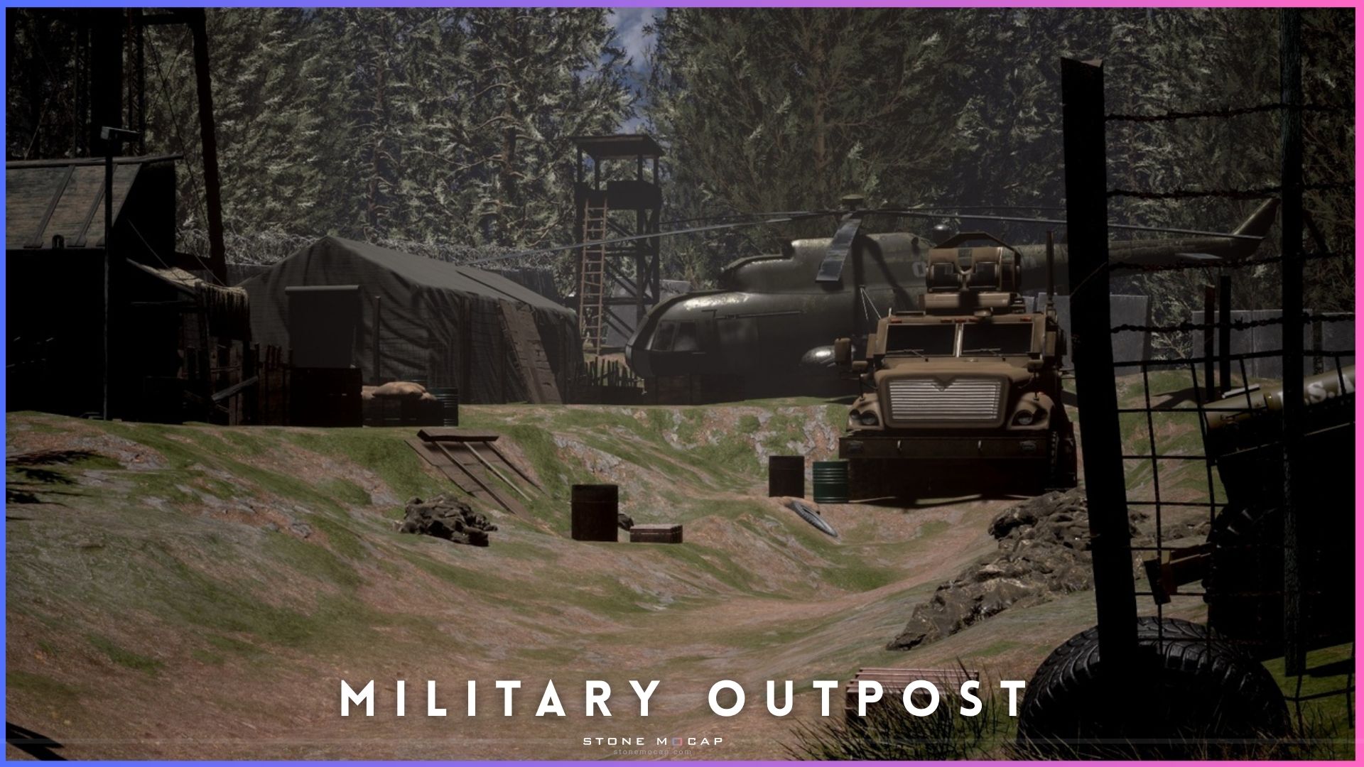 Deserted Military Outpost in the Forest Environment | Fab
