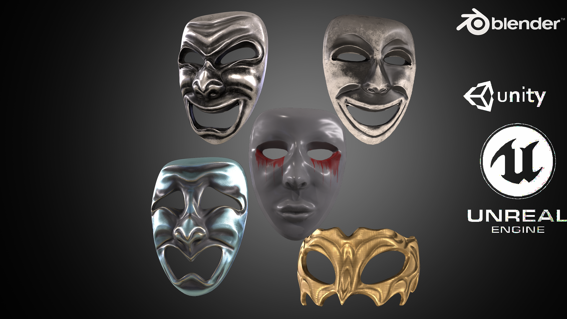 Theater Masks Pack | Fab