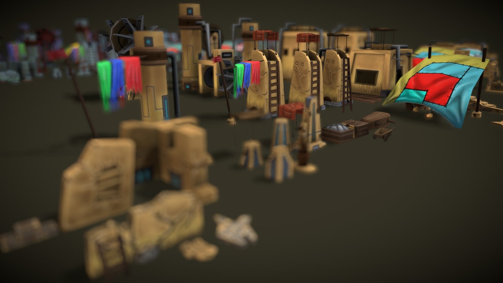 Toon Level Desert | Fab