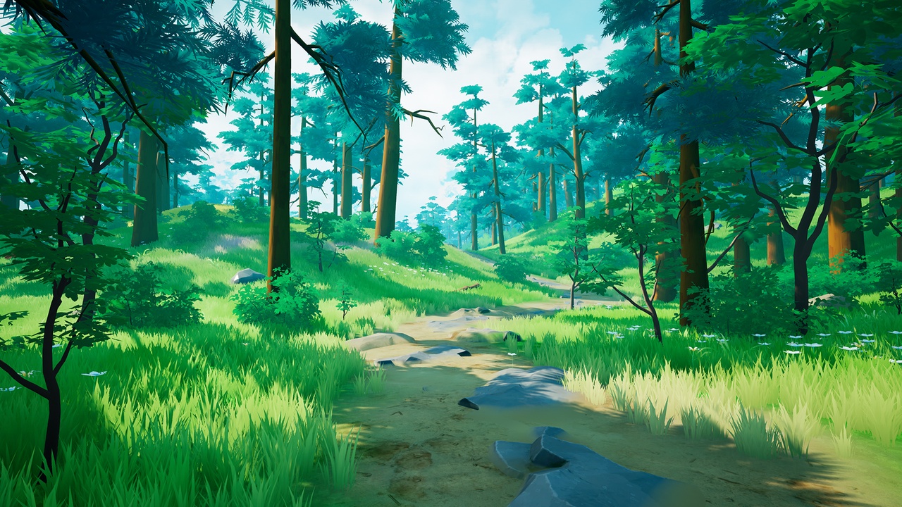 Stylized Forest Lake Environment