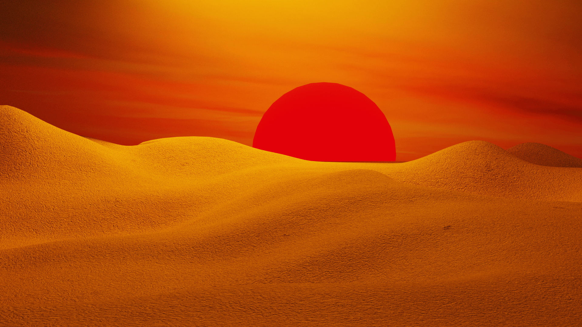 Photorealistic Desert Dune Sunset Environment | Sand Dunes | Cinematic ...